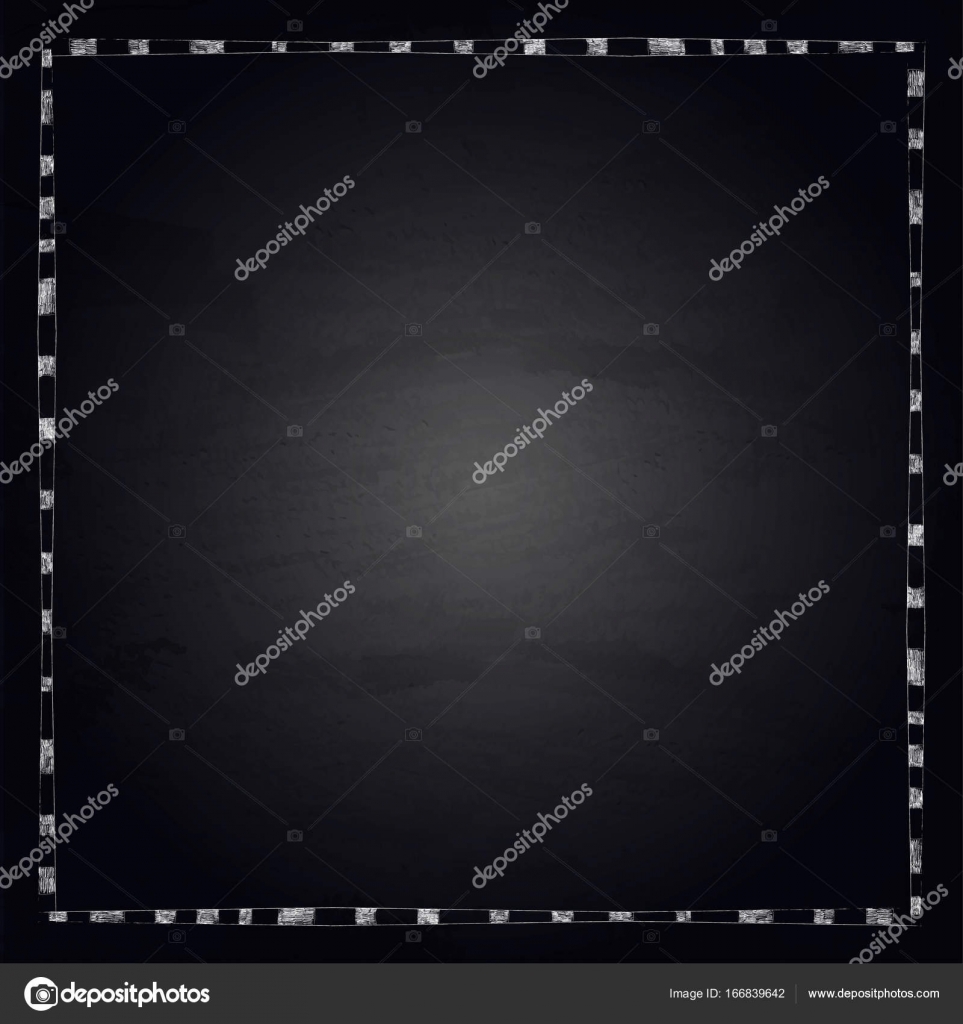 Empty hand drawn border on blackboard chalkboard background Stock ...