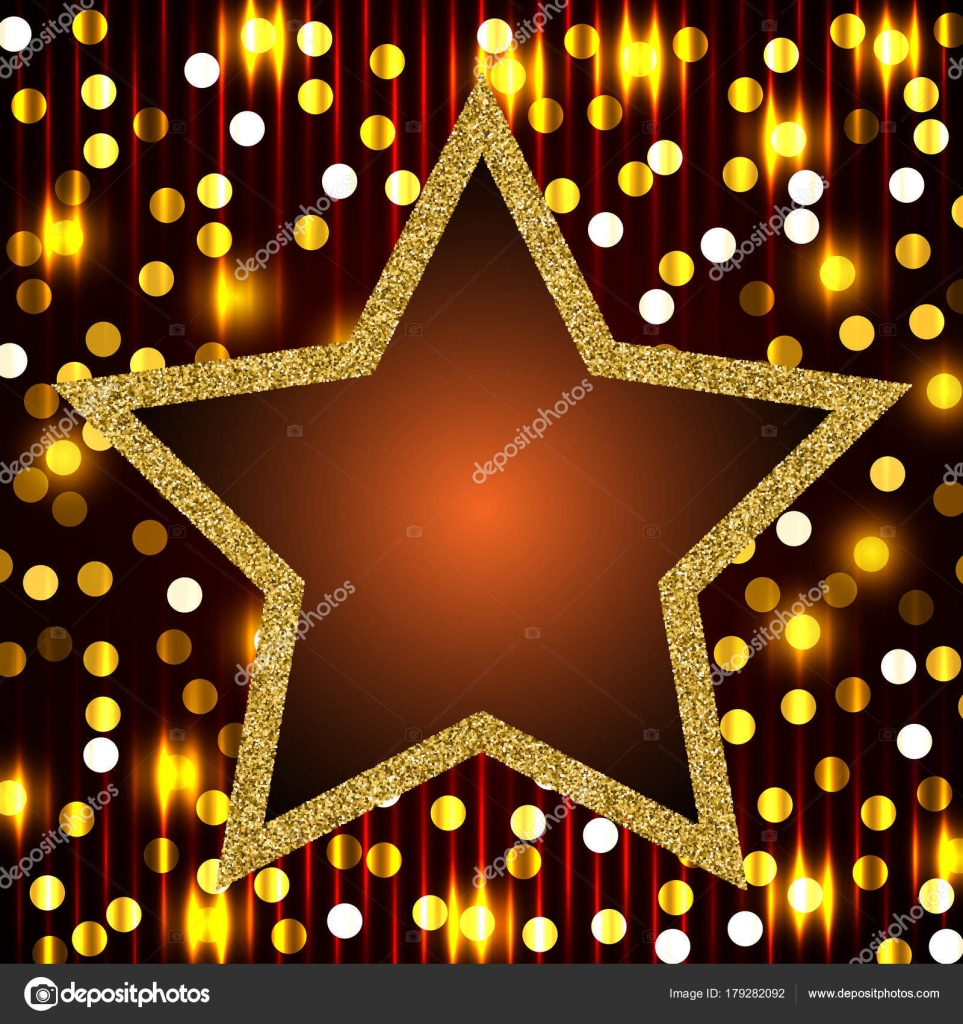 Poster Template with retro star banner. Design for presentation Stock ...