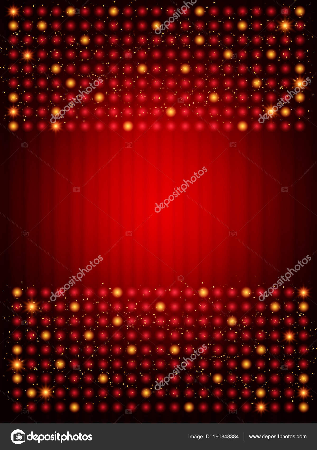 Poster Template with curtain. Design for presentation, concert Stock ...