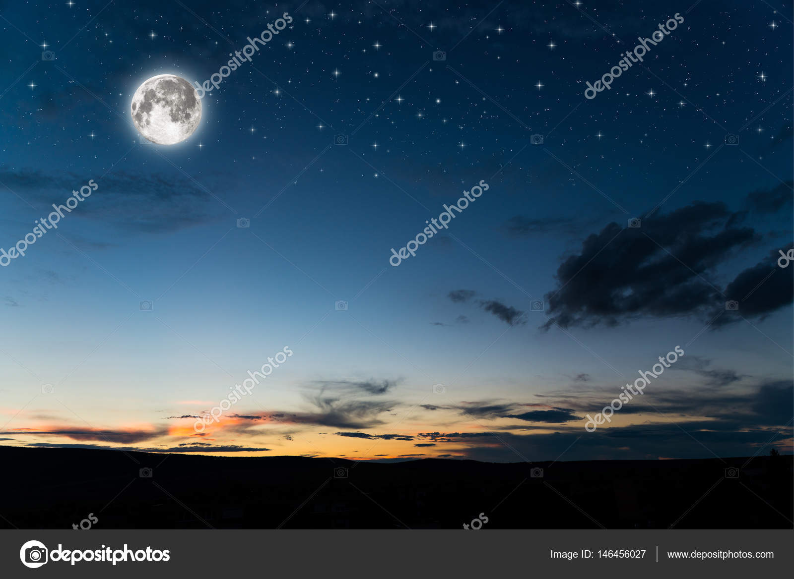 Dramatic night sky — Stock Photo © klagyivik #146456027