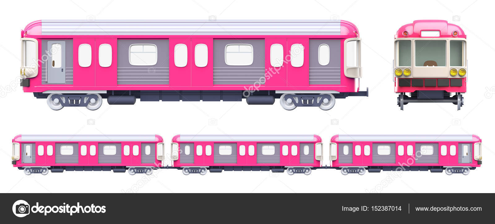 Subway train pink side — Stock Photo © ilterriorm #152387014
