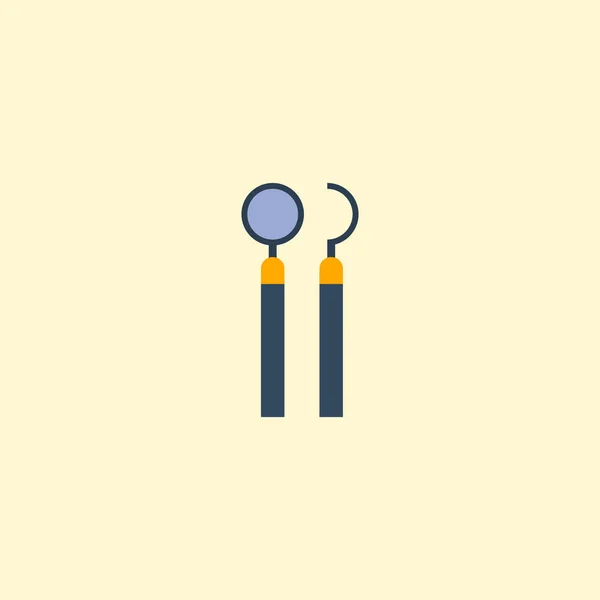 Flat Icon Mirror With Probe Element. Vector Illustration Of Flat Icon ...