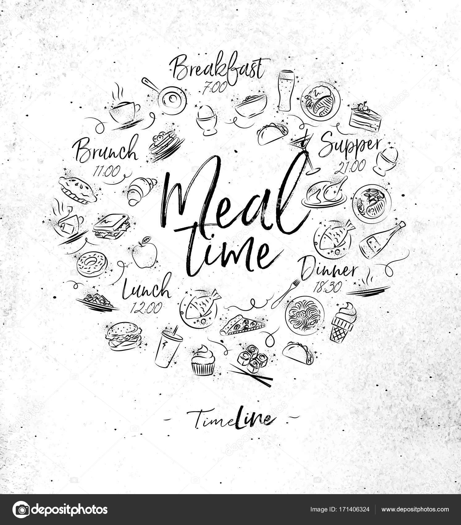 Monogram meal time Stock Vector Image by ©anna42f #171406324