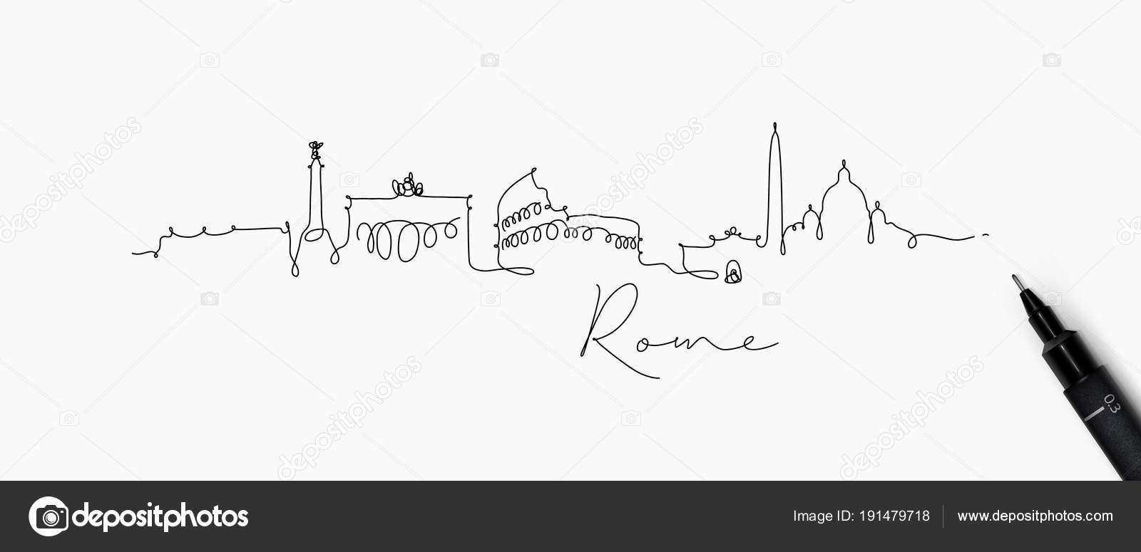 Vettoriale stockLinea penna silhouette roma di ©anna42f #191479718