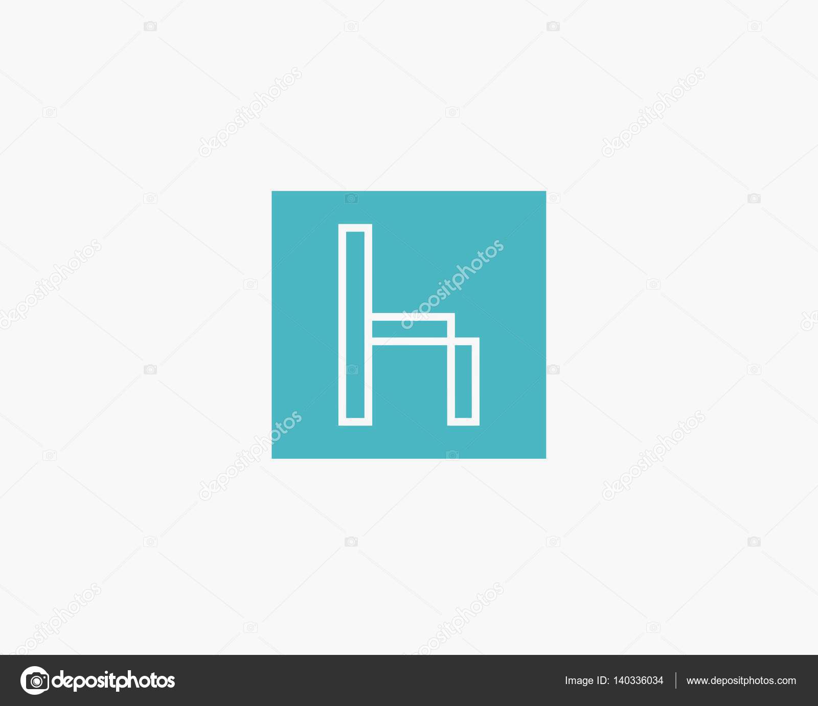 Letter H icon alphabet symbol. Letter H logo icon design vector sign ...