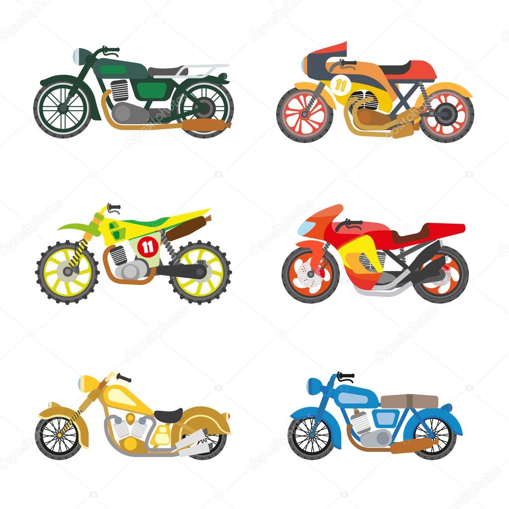 Set of motorcycles icons Stock Vector Image by ©Sonulkaster #126482096