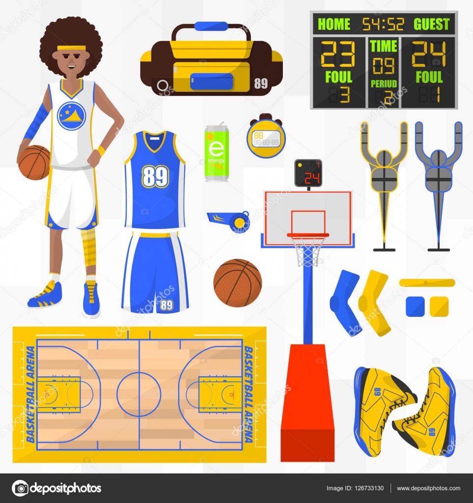 Various basketball symbols Stock Vector Image by ©Sonulkaster #126733130