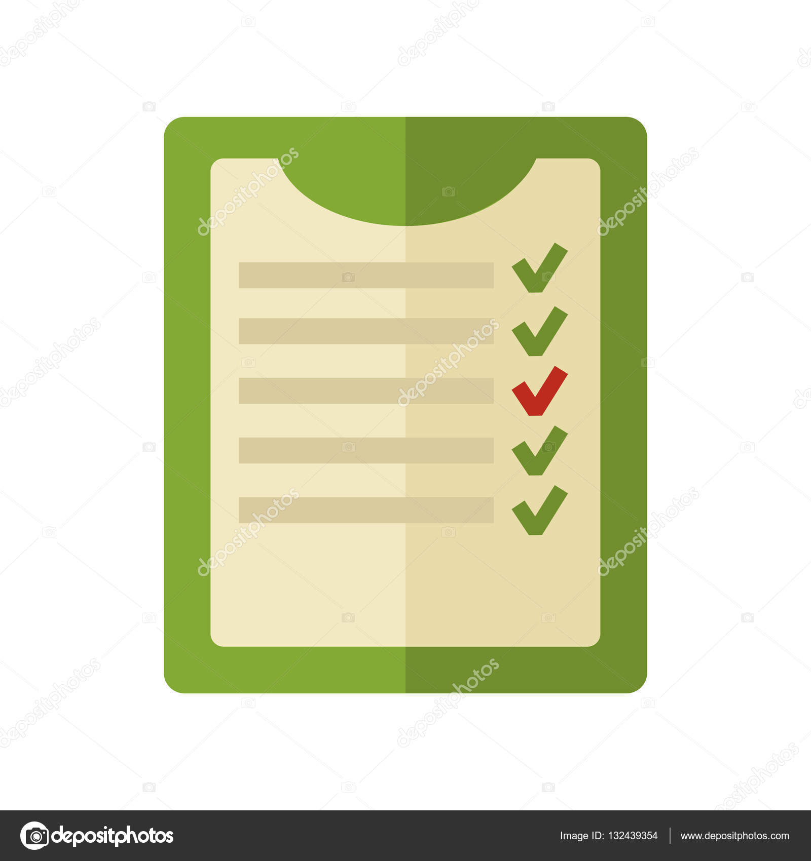 Modern green checklist Stock Vector Image by ©Sonulkaster #132439354