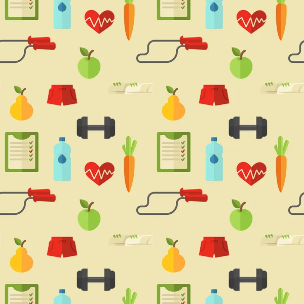 Set of pattern Healthy lifestyle Stock Vector Image by ©Sonulkaster ...