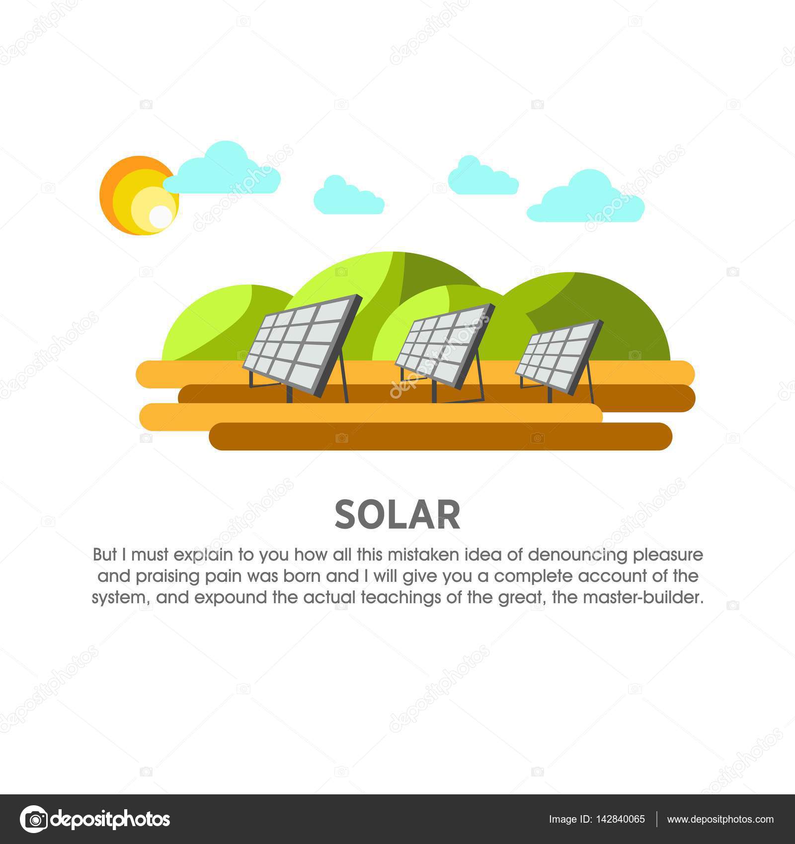 Solar power plant — Stock Vector © Sonulkaster #142840065