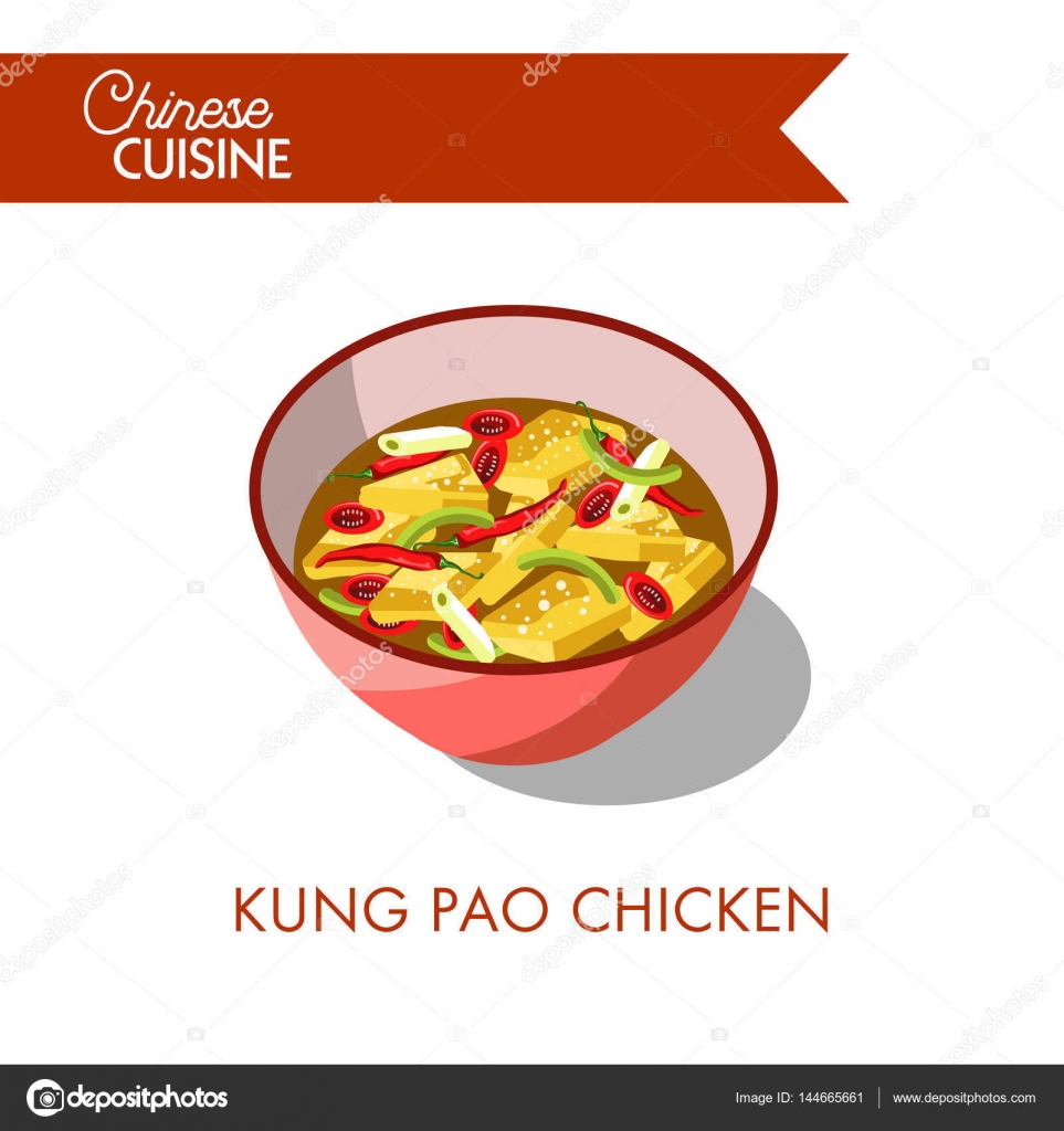 Kung pao in bowl icon Stock Vector Image by ©Sonulkaster #144665661