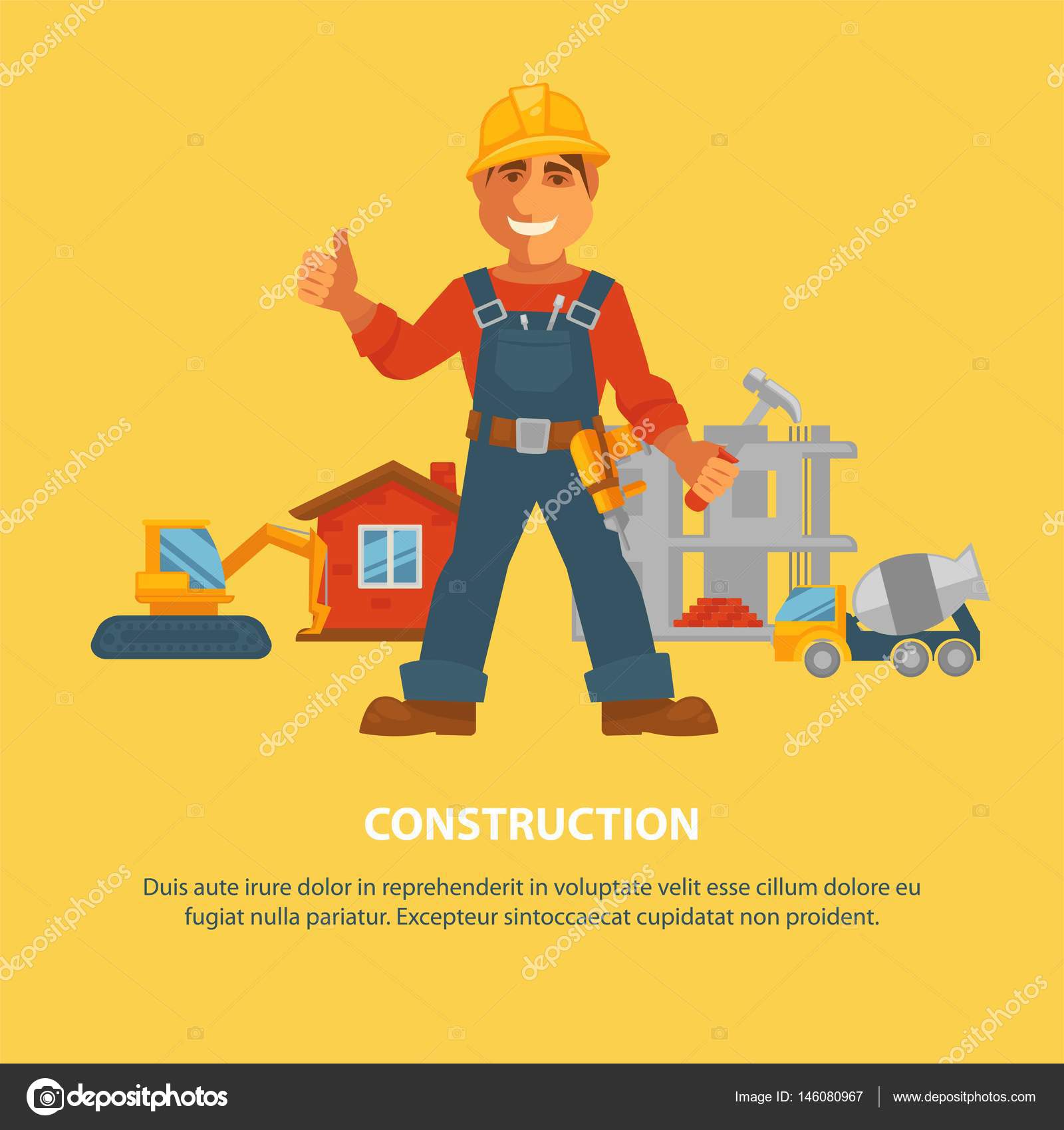 Construction or building poster Stock Vector Image by ©Sonulkaster ...