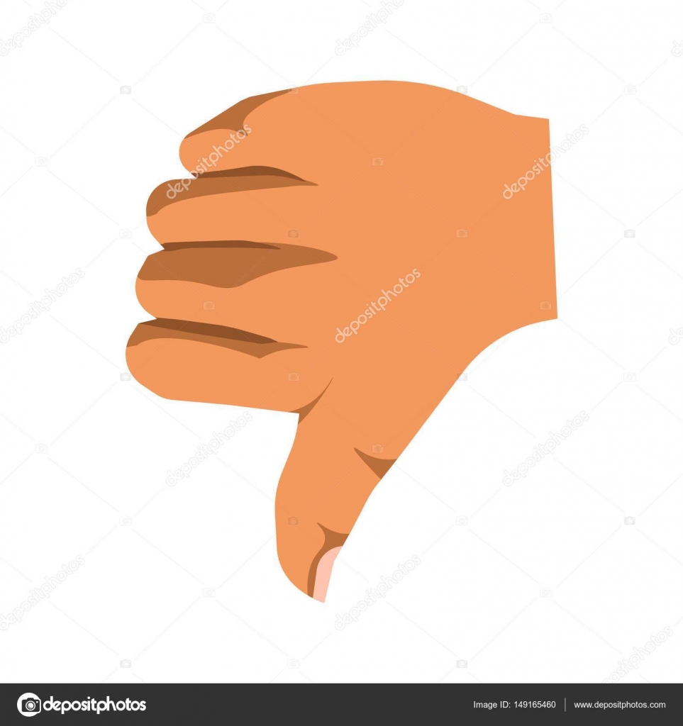 Human thumb down sign Stock Vector by ©Sonulkaster 149165460