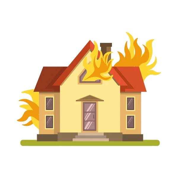 Isometric House on fire Stock Vector Image by ©aurielaki #8934777