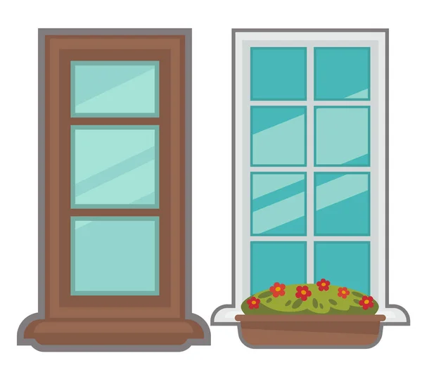 Single hung windows Vector Art Stock Images | Depositphotos