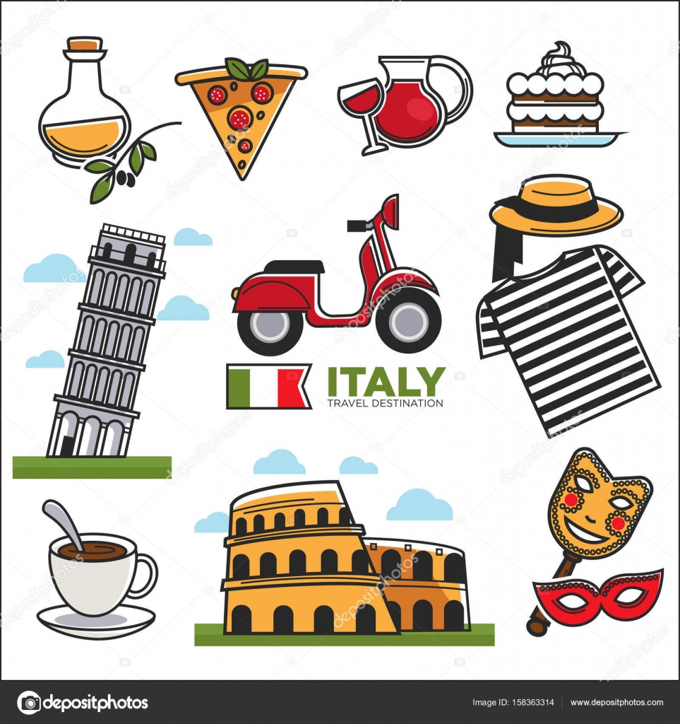 Italian traditional symbols Stock Vector by ©Sonulkaster 158363314