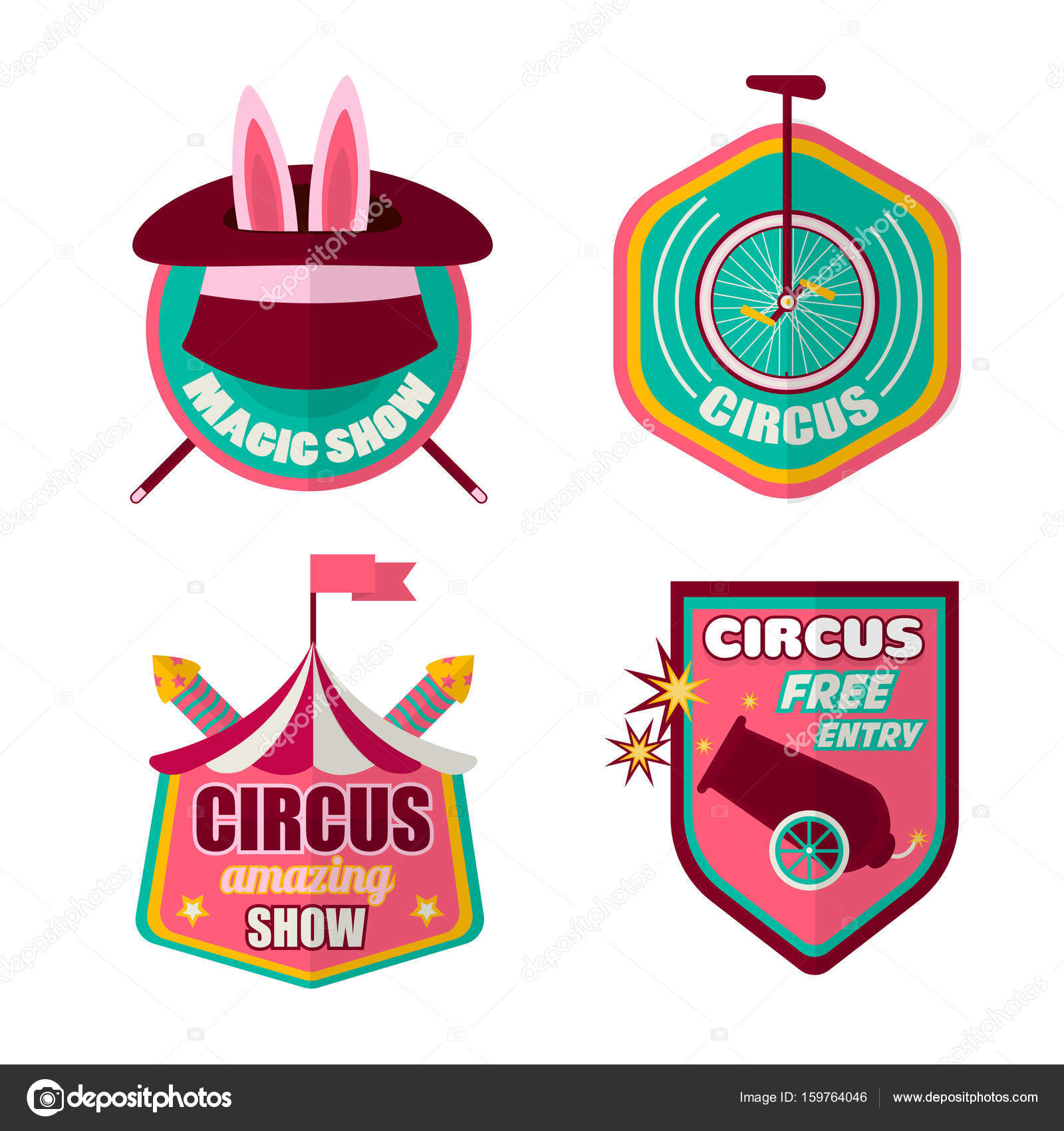 Set templat logo Sirkus Vektor Stok oleh ©Sonulkaster 159764046