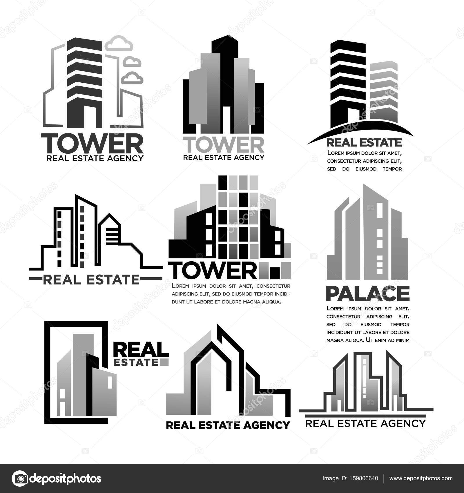 Residential buildings icons Stock Vector Image by ©Sonulkaster #159806640