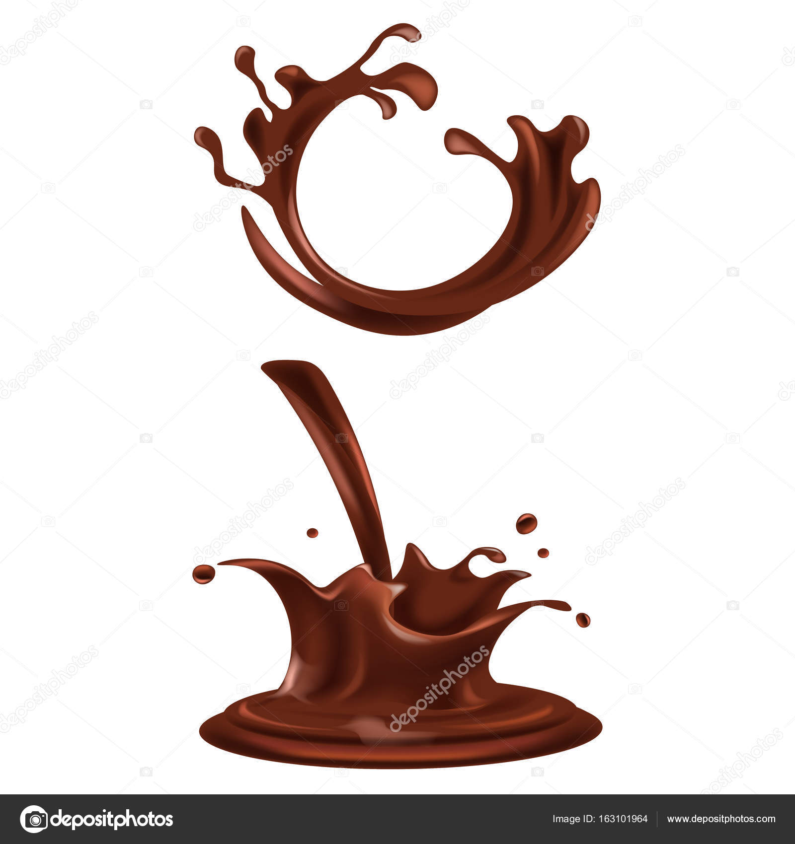 Delicious liquid dark chocolate Stock Vector Image by ©Sonulkaster ...