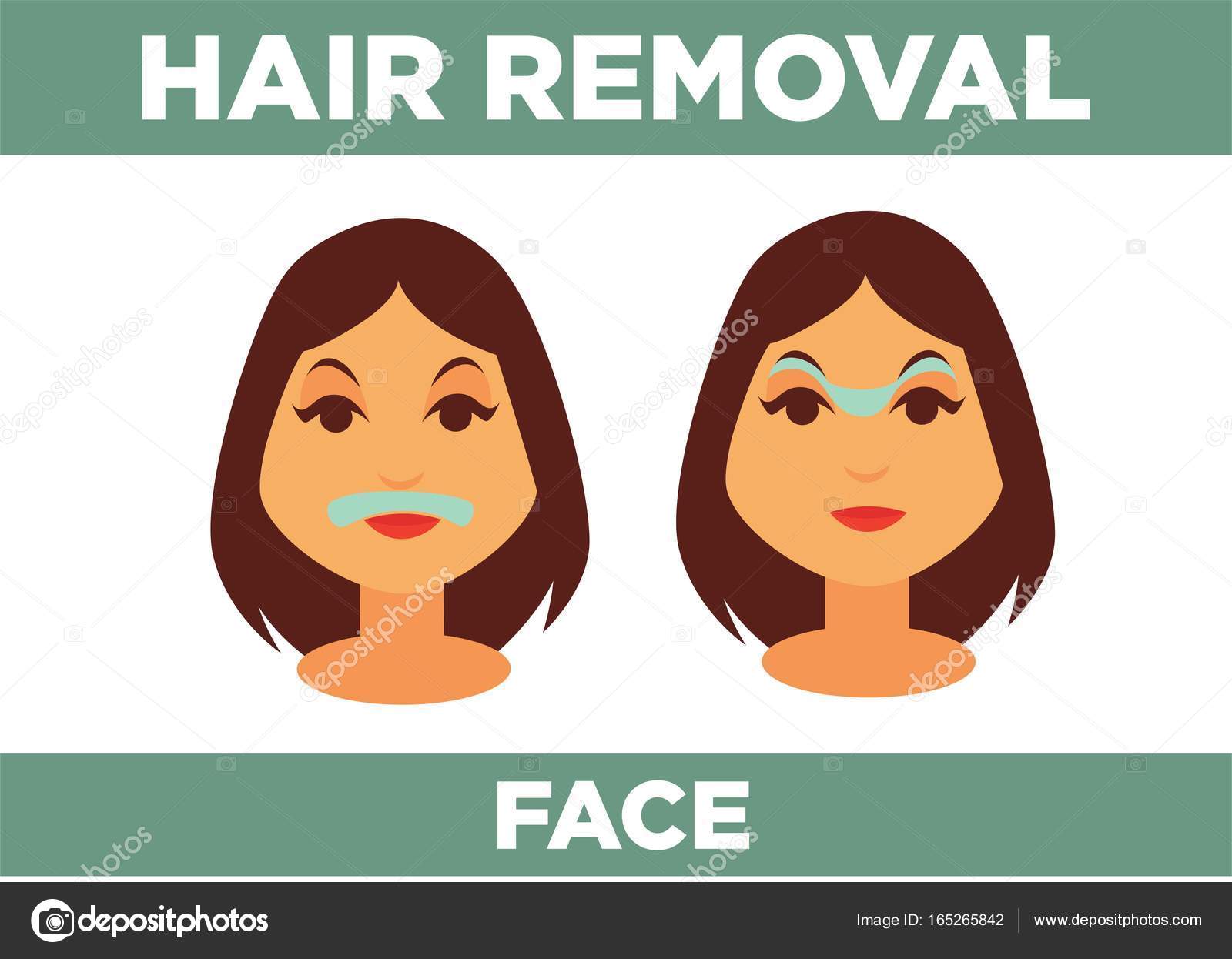 Hair removal from face Stock Vector Image by ©Sonulkaster #165265842