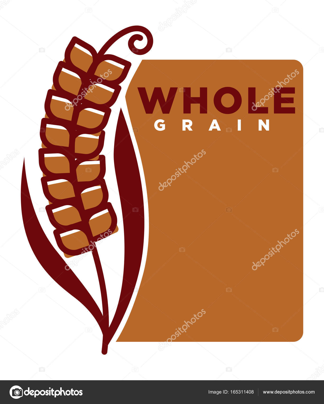 Whole grain product emblem Stock Vector by ©Sonulkaster 165311408