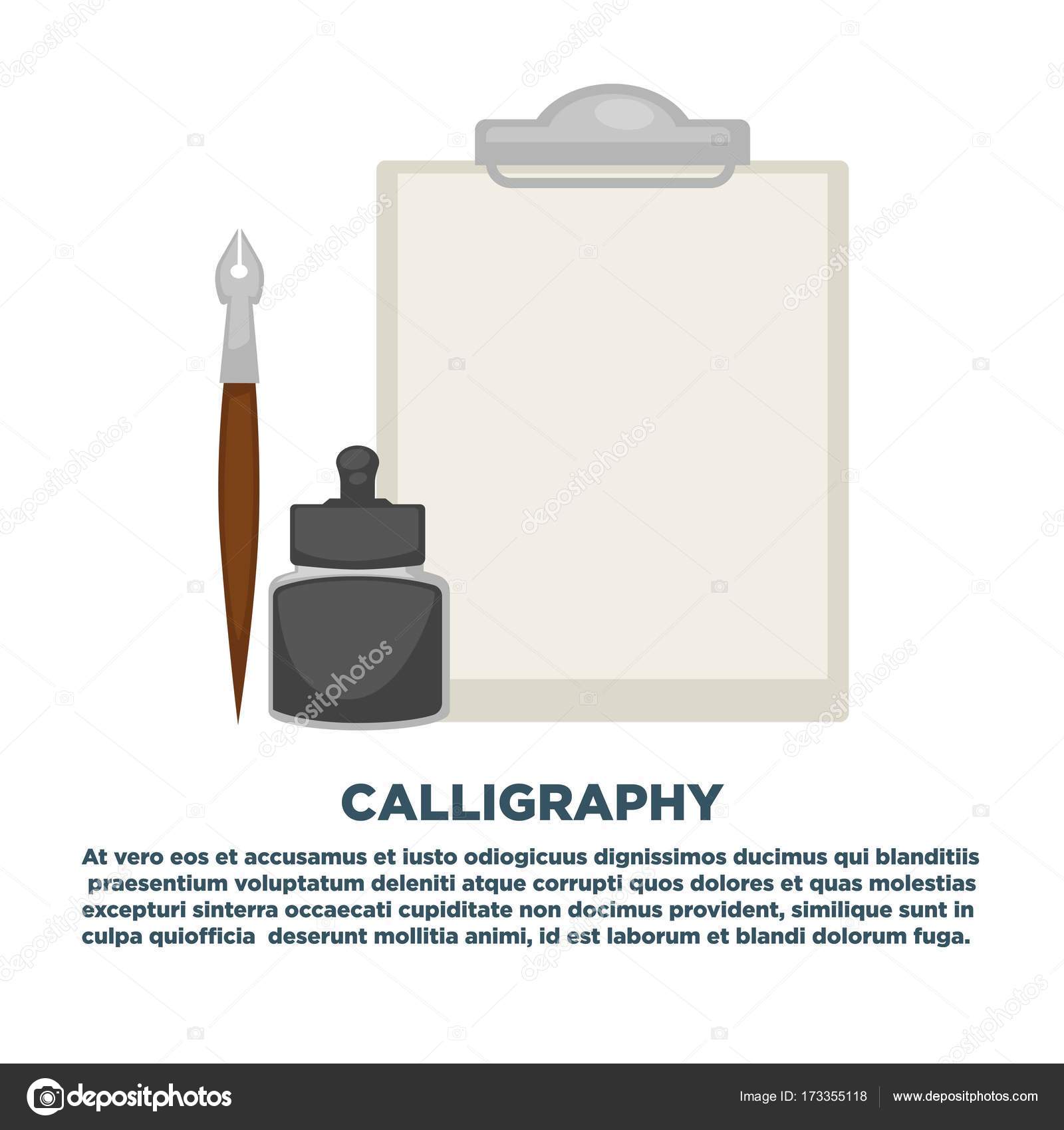 Calligraphy workshop poster Stock Vector Image by ©Sonulkaster #173355118