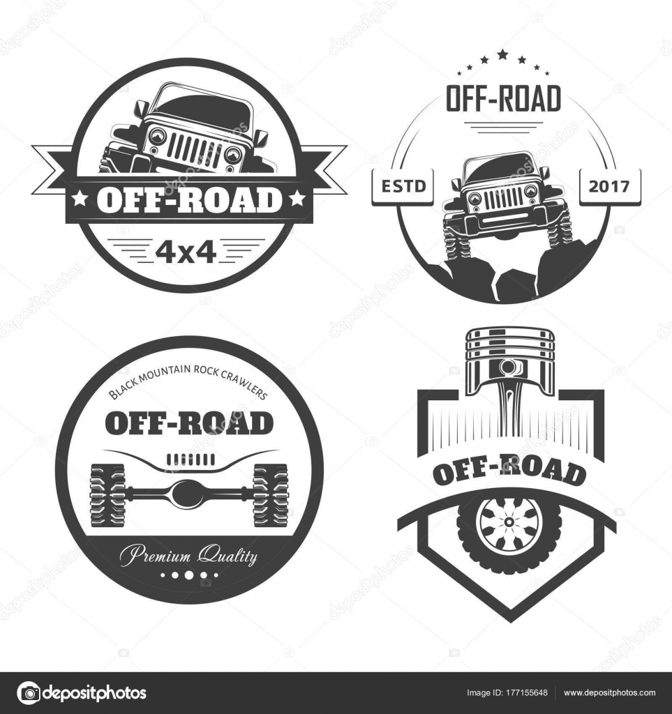 Road 4X4 Extreme Car Club Logo Templates Vector Symbols Icons Stock ...
