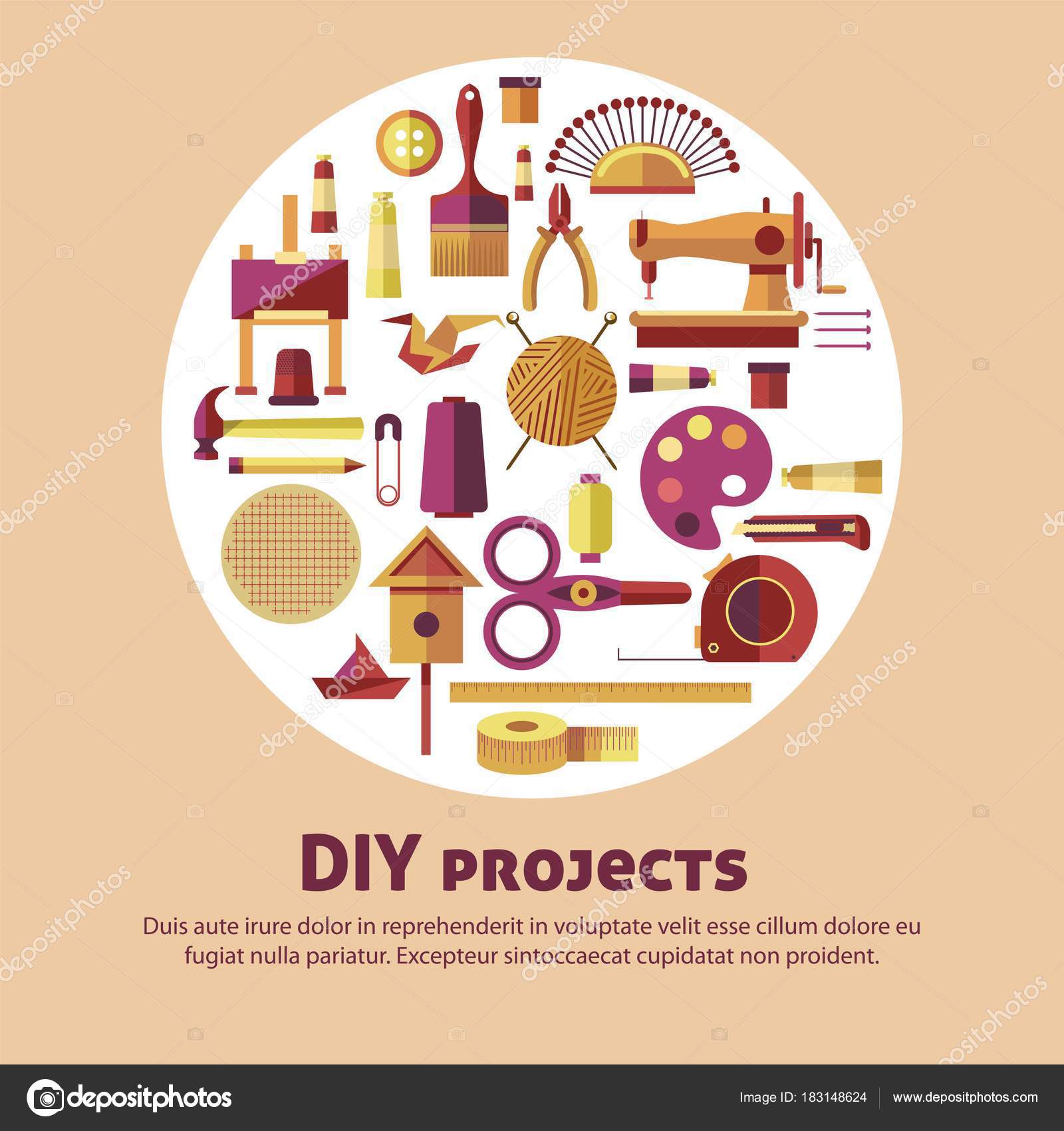 Creative Art Diy Project Poster Handicraft Workshop Stock Vector Image ...