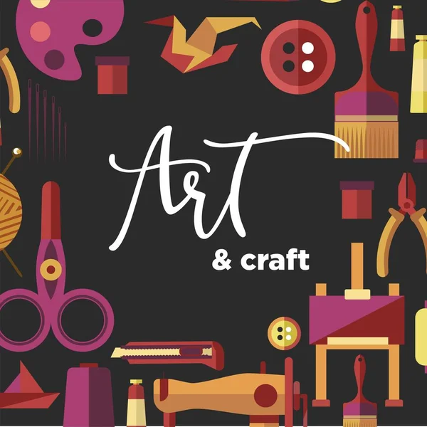 Creative Art Diy Project Poster Handicraft Workshop Stock Vector Image ...