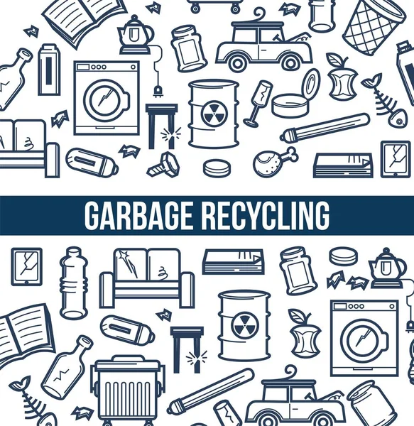 Garbage Removal Promo Monochrome Emblem Rubbish Circle Industrial ...