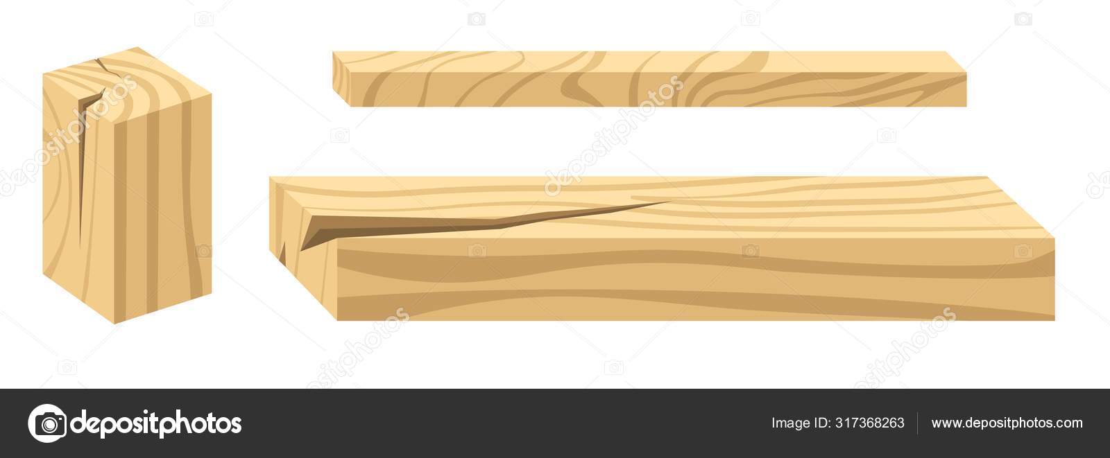 Building Materials Wood Planks Construction Carpentry Isolated Objects ...