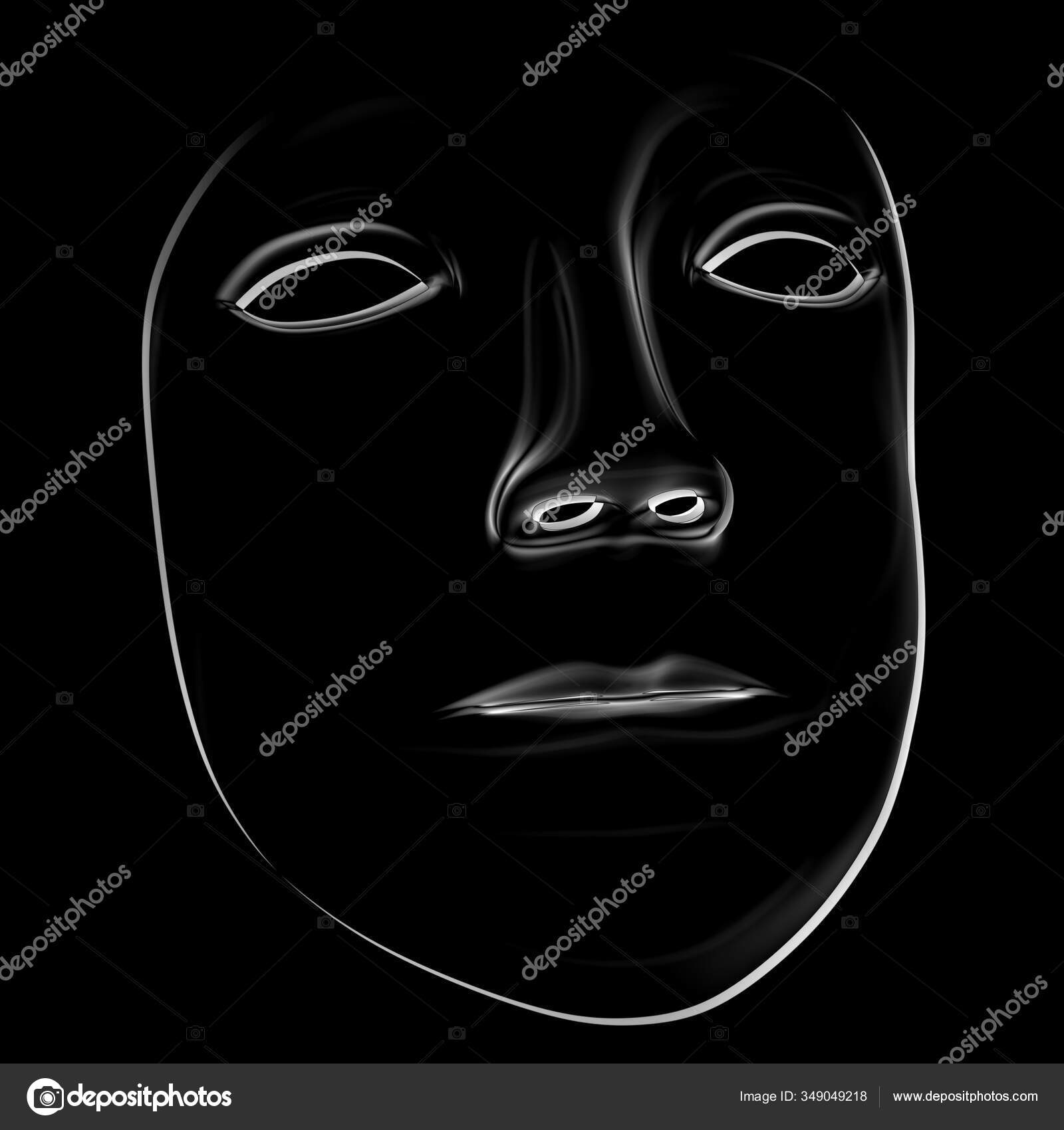 Mask Black Background Illustration Stock Photo by ©PirenX 349049218