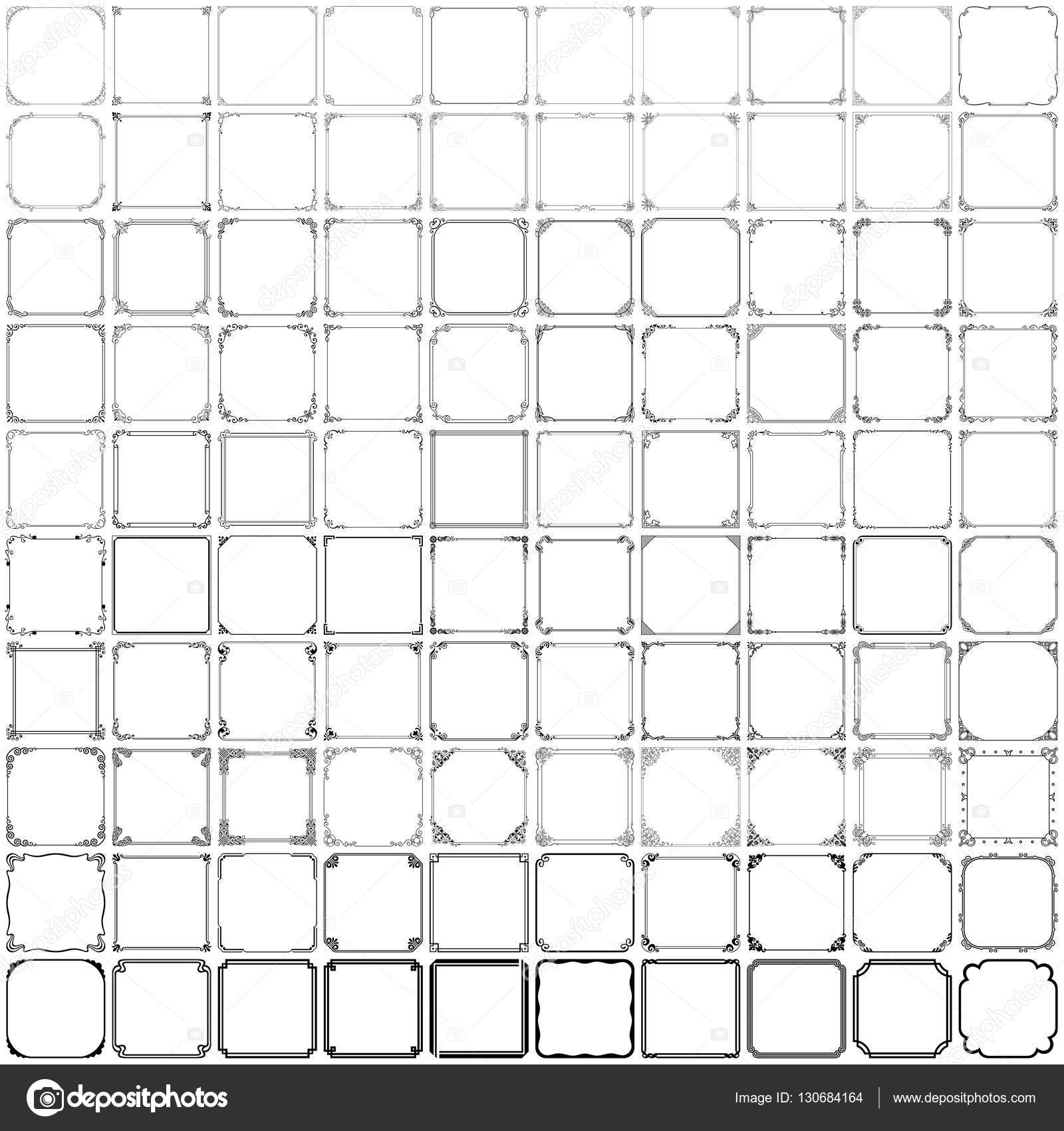 Set of 100 frames Stock Vector Image by ©Den.Barbulat #130684164