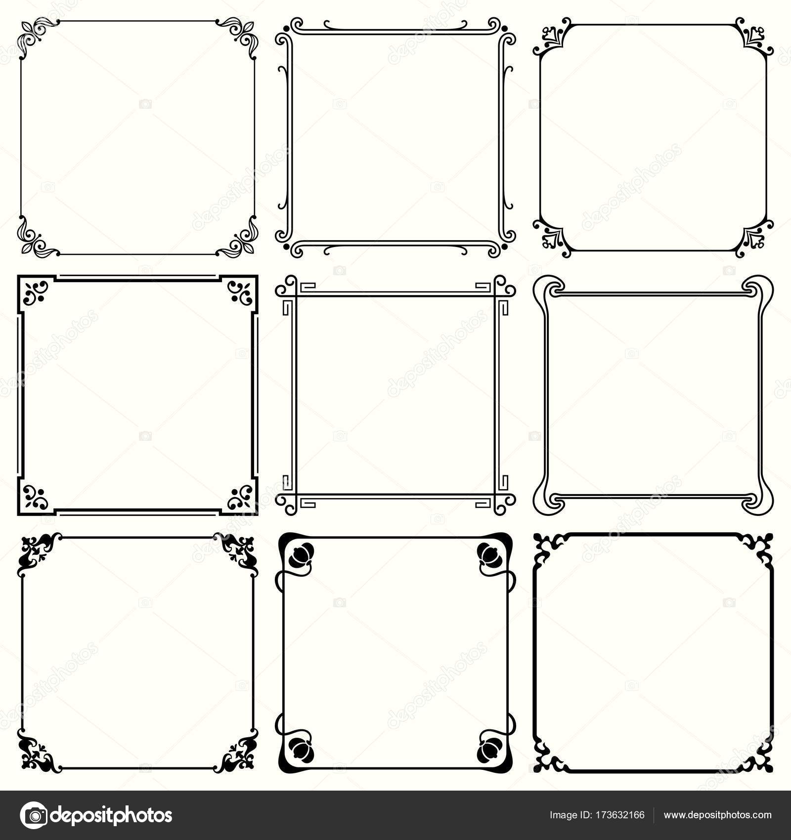 Decorative square frames Stock Vector by ©Den.Barbulat 173632166