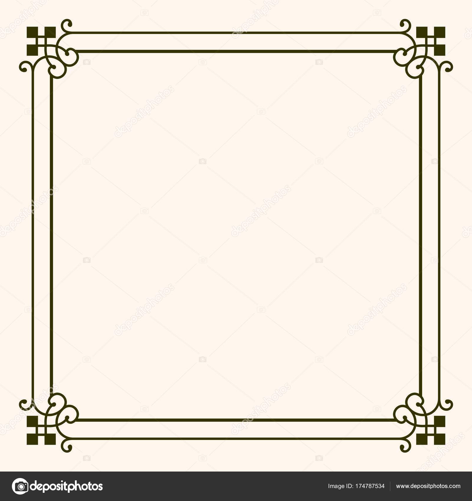 Simple Frame Decorative Corners Stock Vector by ©Den.Barbulat 174787534