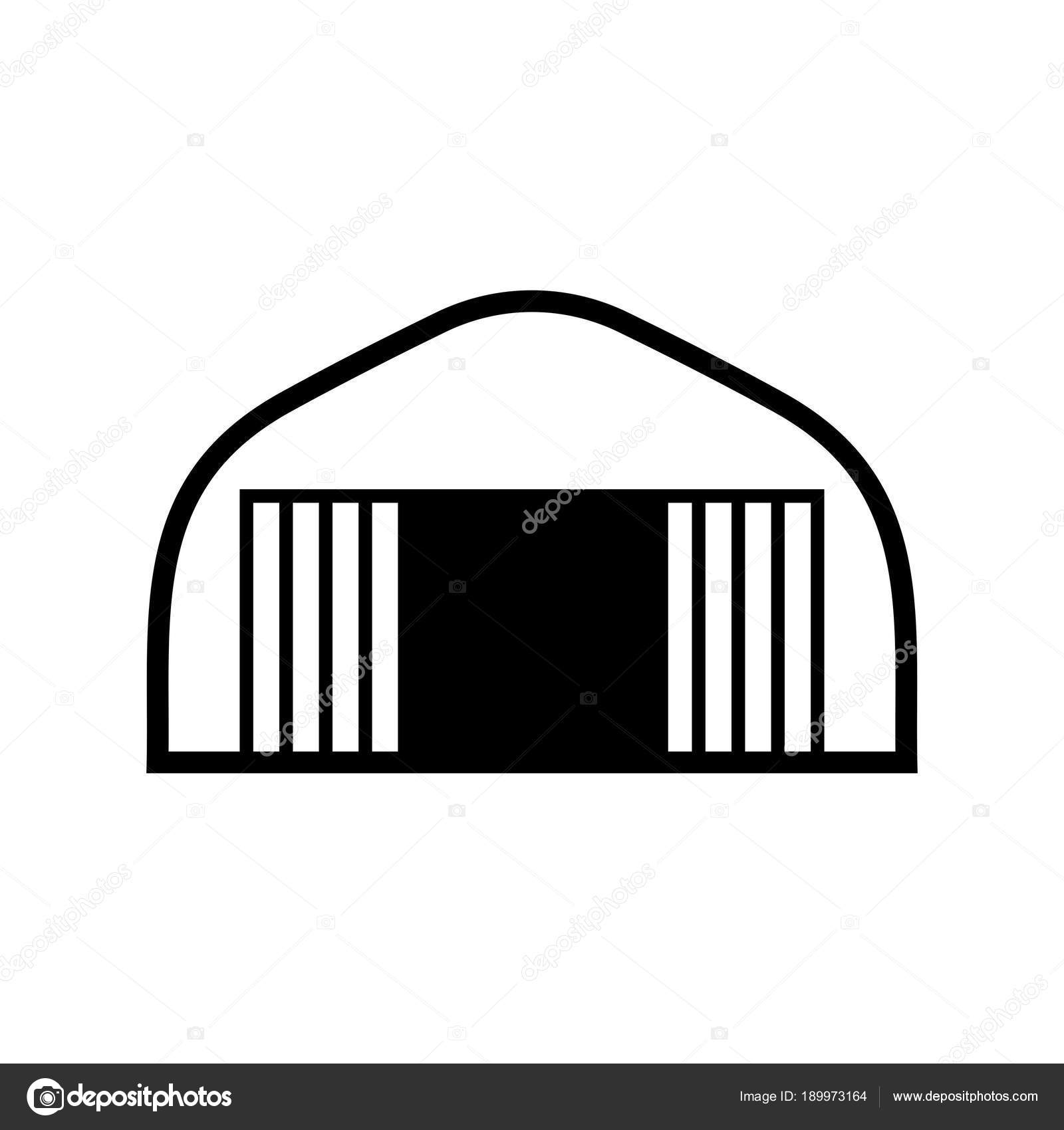 Large Hangar Icon Front View Stock Vector by ©Den.Barbulat 189973164
