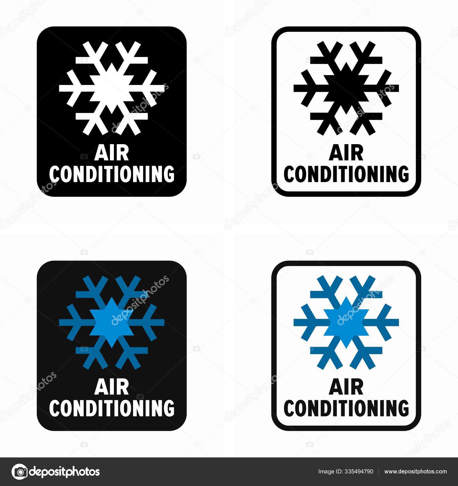 Air Conditioning Cooling System Information Sign Stock Vector by ©Den ...