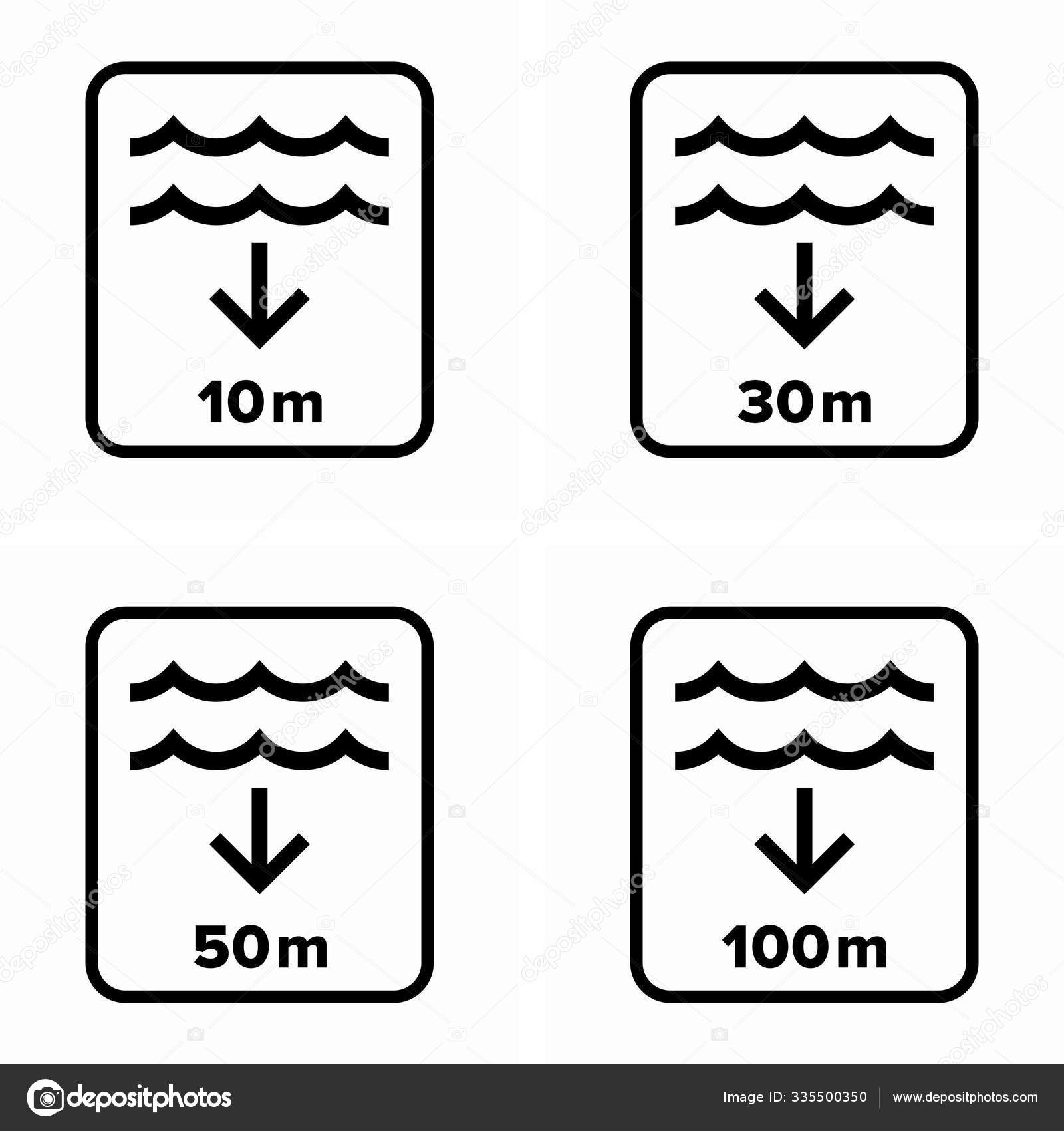 Permissible Object Immersion Depth Information Sign Stock Vector by ...