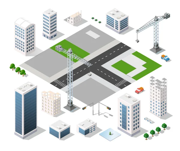 Isometric map — Stock Vector © alexzel21 #8420983