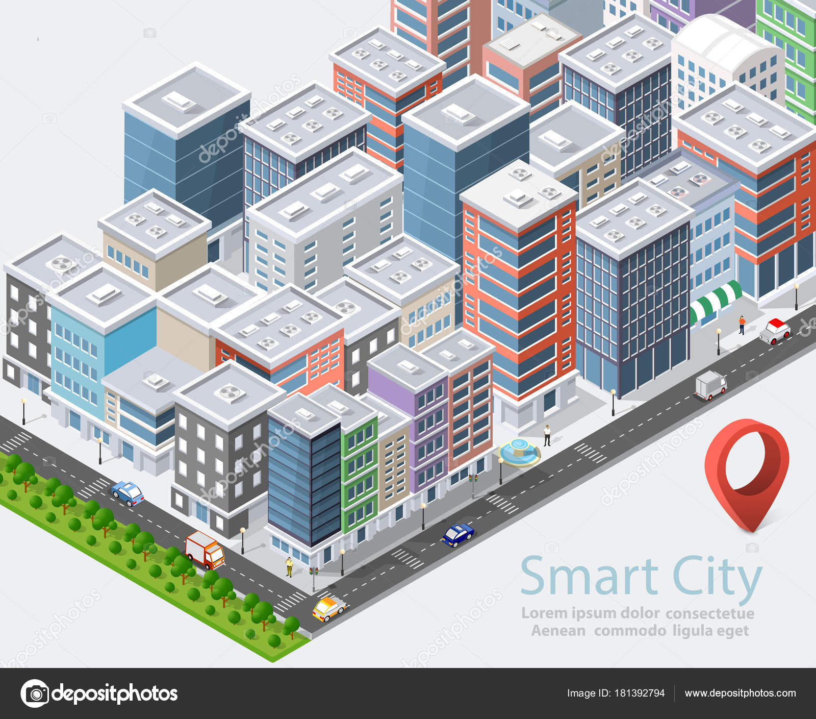 Smart city isometric — Stock Vector © alexzel21 #181392794