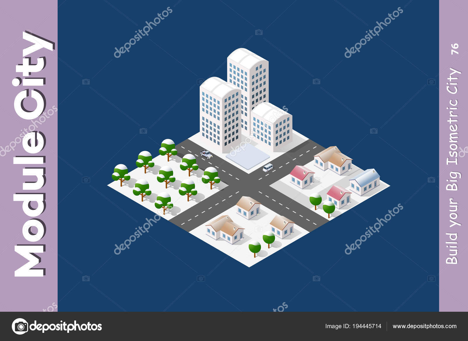 Isometric module is area landscape — Stock Vector © alexzel21 #194445714