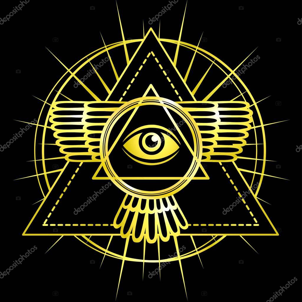 Ojo de la Providencia. Todos viendo el ojo dentro de la pirámide del ...