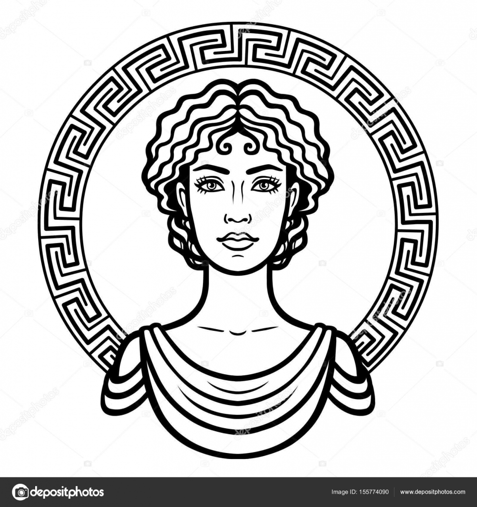Greek Woman Drawing