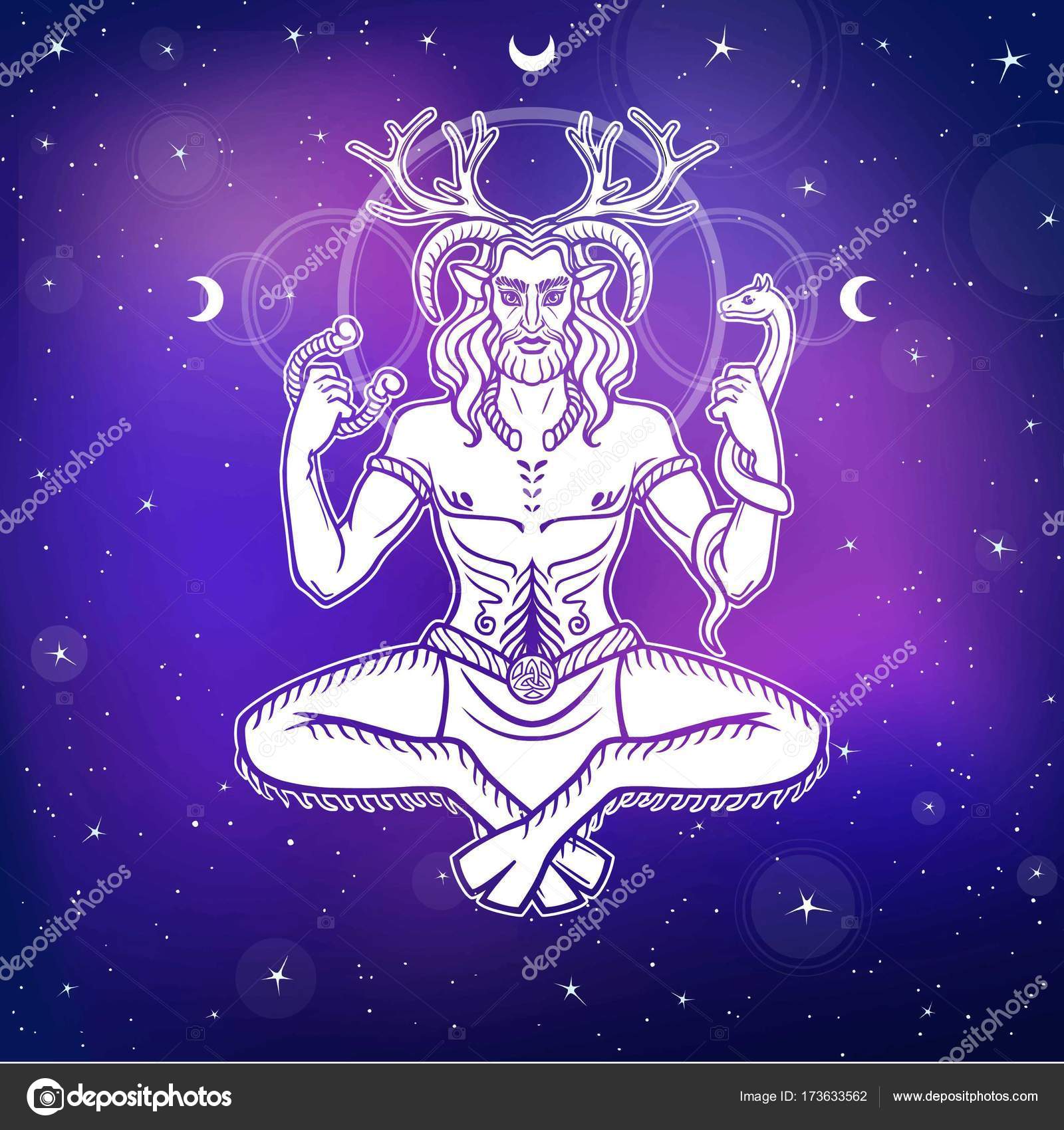 Horned God Symbol Tattoo