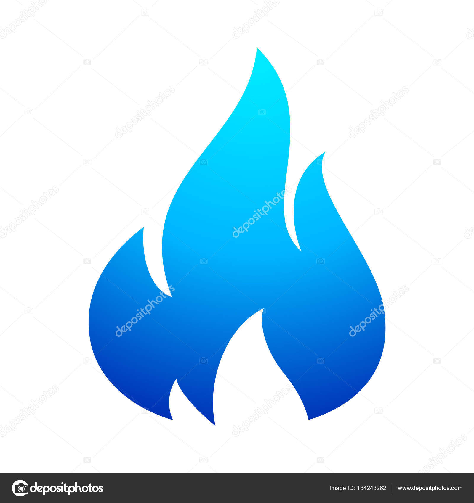 Fire flame blue icon Stock Vector Image by ©ecelop #184243262