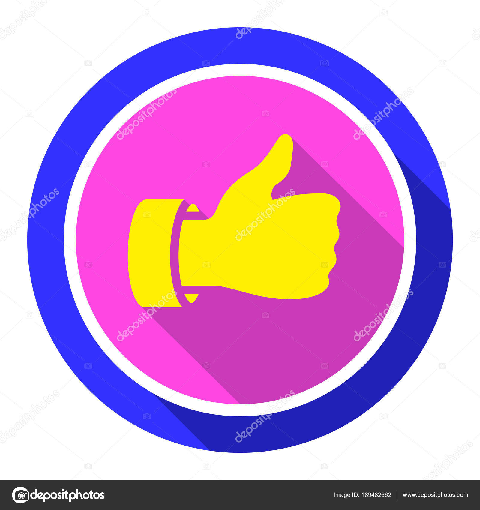 Thumbs up, bright color Stock Vector by ©ecelop 189482662