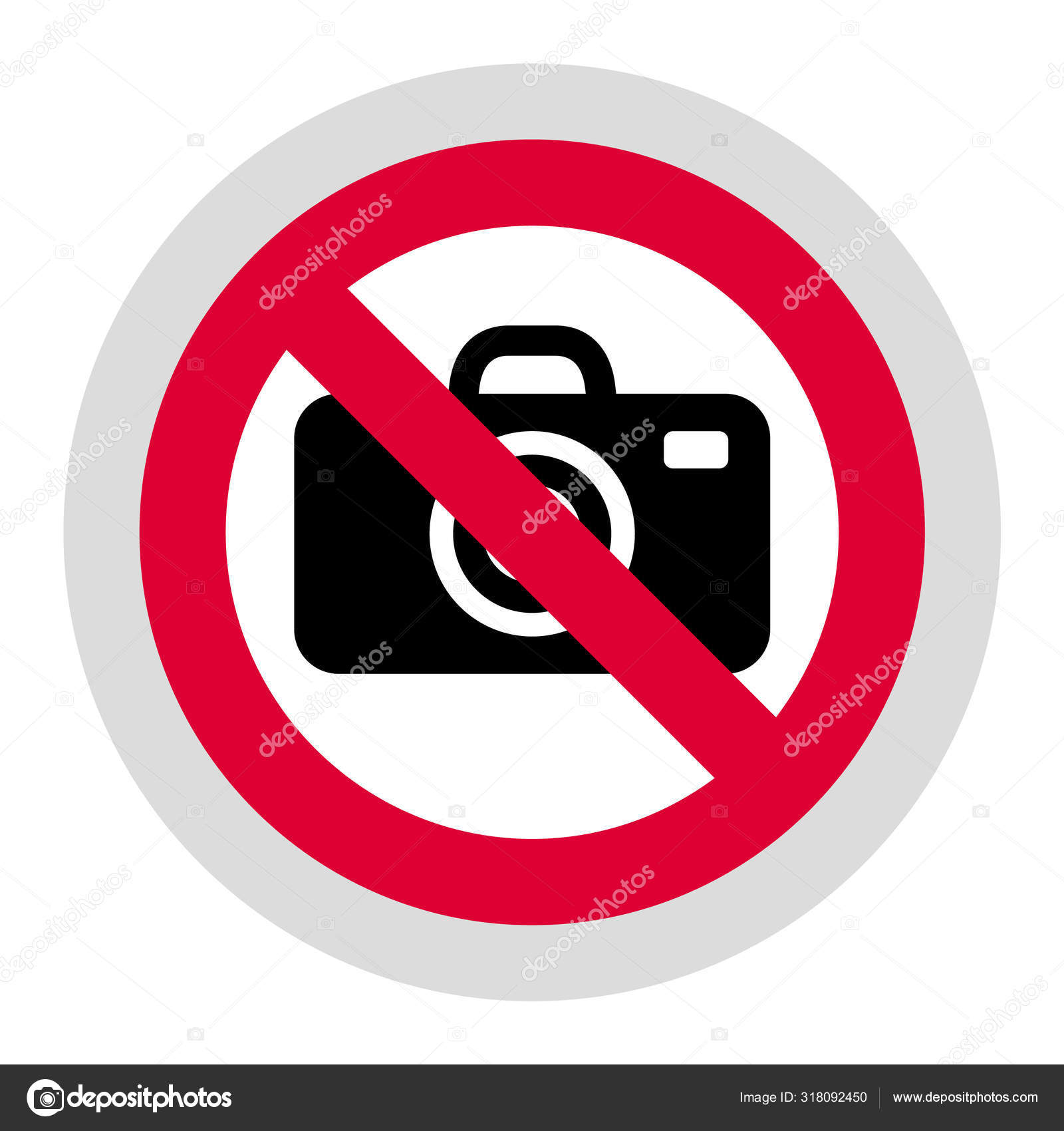 Signo prohibido, pegatina redonda moderna Vector de stock por ©ecelop ...