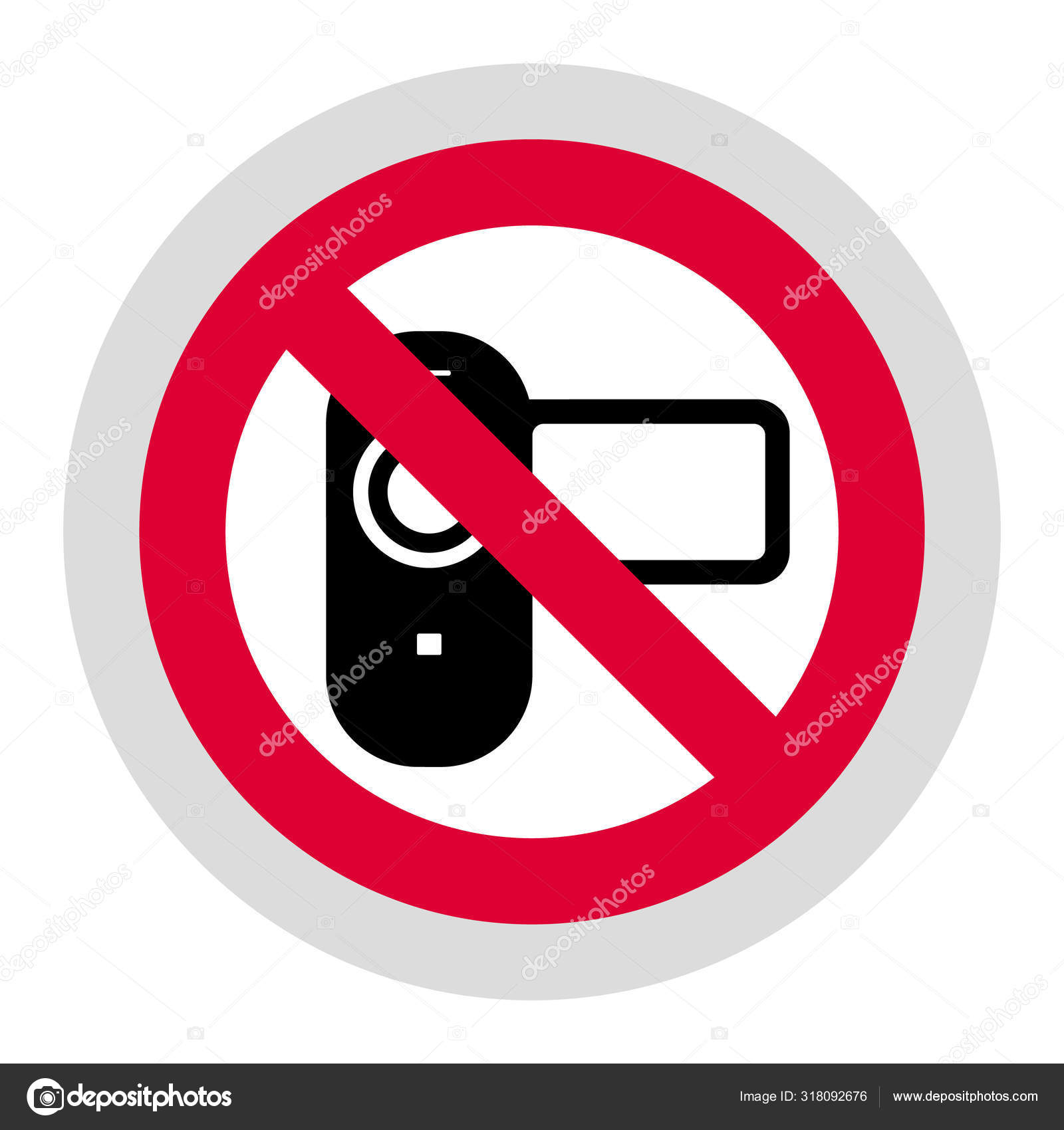 Forbidden sign, modern round sticker Stock Vector Image by ©ecelop ...
