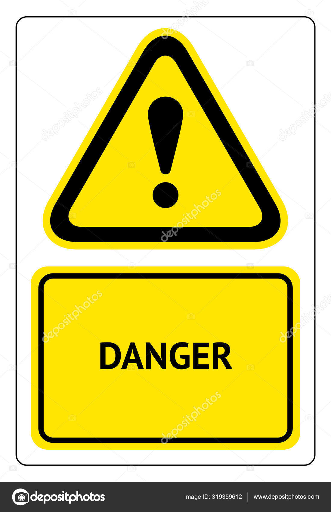 Hazard warning attention sign Stock Vector by ©ecelop 319359612 Hazard warning attention sign Stock Vector by ©ecelop 319359612