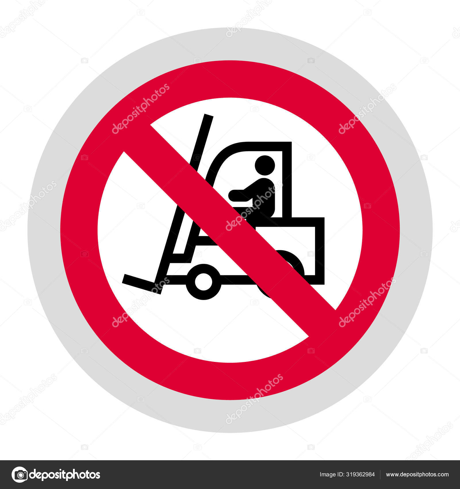 Forbidden sign, modern round sticker Stock Vector Image by ©ecelop ...